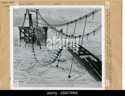 Wreck of the Brighton Chain Pier as Seen October 16, 1833. Original ...
