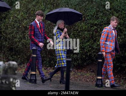 Doddie Weir's wife Kathy and their sons Hamish (left), Angus (centre ...