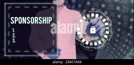 Conceptual display Sponsorship. Business showcase Position of being a ...