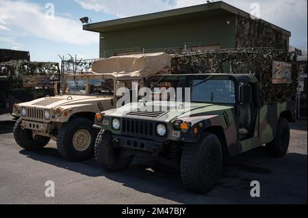 Detail of a Humvee in a military base of the United States of North ...