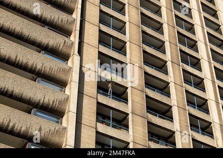 Shakespeare Tower, one of the three 42 storey tower blocks which make ...