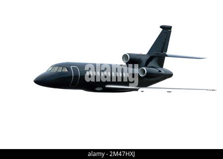 Modern private jet isolated on white background Stock Photo - Alamy