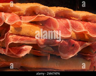 Iberic ham sandwich Stock Photo - Alamy