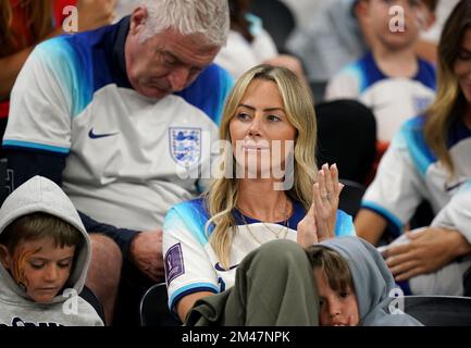 Amie Coady, wife of England's Conor Coady in the stands before the FIFA ...