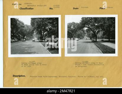 Proposed Jones Falls Expressway. Original caption: Proposed Jones Falls ...