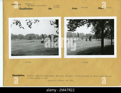 Proposed Jones Falls Expressway. Original caption: Proposed Jones Falls ...