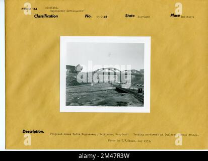 Proposed Jones Falls Expressway. Original caption: Proposed Jones Falls ...