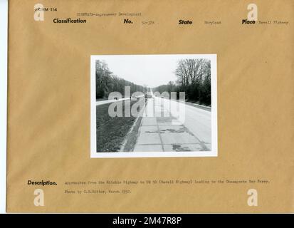 Views of Revell Highway (Rt. 50). Original caption: Approaches from the ...