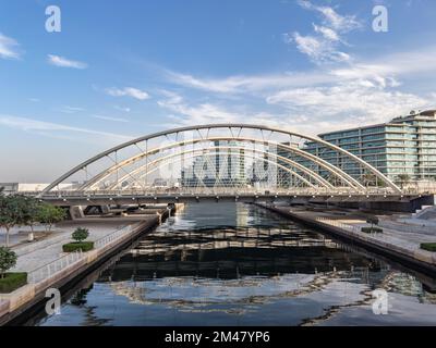 Apartment buildings of the Al Bandar neighbourhood in Al Raha Beach ...