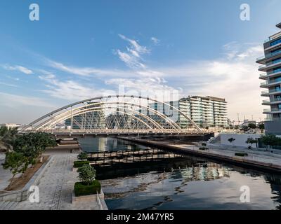 Apartment buildings of the Al Bandar neighbourhood in Al Raha Beach ...