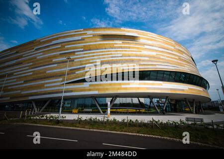 Velodrome Arena, Pride Park, Derby, Derbyshire on a summer's day Stock ...