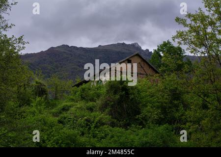 Houses on hills village Papradište, Čaška (Caska) Macedonia Stock Photo ...