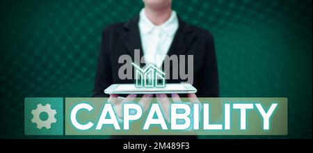 Conceptual caption Capability. Internet Concept the facility or ...