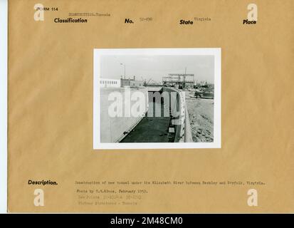 Tunnel under the Elizabeth River, between Berkley and Norfolk, Virginia ...