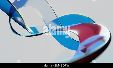 A 3D rendering. A display of translucent with refraction art design ...
