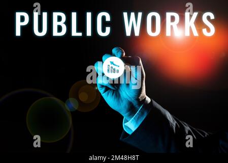 Conceptual display Public Works. Word for Describes the viewing of an ...