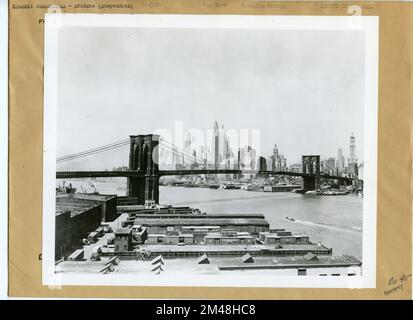 John A. Roebling's Brooklyn Bridge, 1883 Stock Photo - Alamy