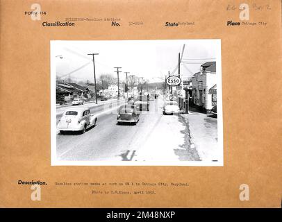 Gasoline Station Tanks at Curb on U.S. 1 in Cottage City, Maryland ...