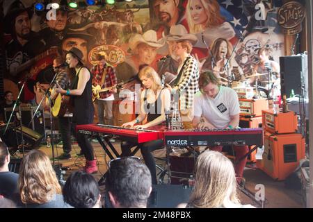 SXSW - Of Monsters and Men in concert Stock Photo - Alamy