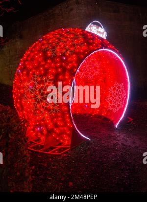 Christmas lights at The Alnwick Garden Winter Light Trail, Alnwick ...