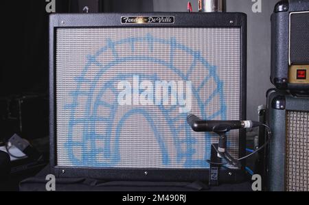 Fender Deville guitar amplifier used by John Butler photographed at the ...