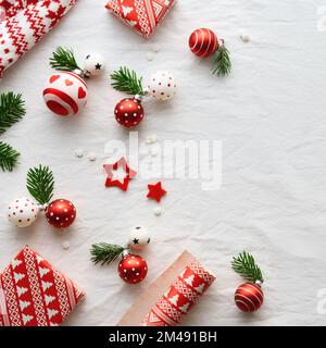 Decorative border with winter decor. Decorative scarf, knitted sweater ...