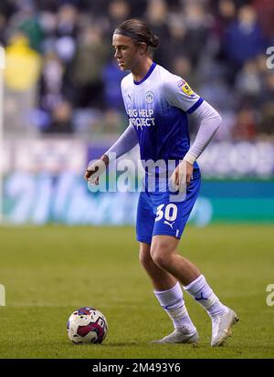 Wigan Athletic's Thelo Aasgaard during the Papa John's Trophy round of ...