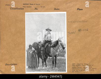 Frank E. Webner, pony express rider, ca. 1861 Stock Photo - Alamy