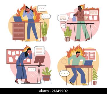 Set with isolated procrastination project deadline compositions with failed multitasking workers ...