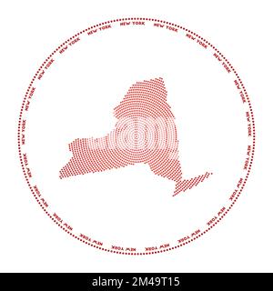 New York simple logo. State map outline - smooth simplified US state ...