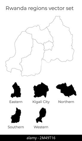 Rwanda map. Borders of Rwanda for your infographic. Vector country ...