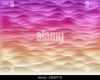 Abstract curves background. Smooth curves with gradients in dark colors. Artistic vector ...