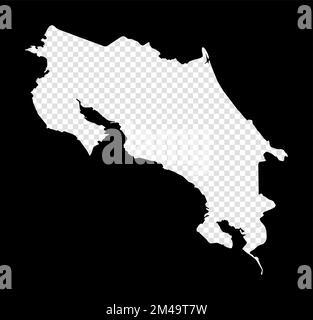 Costa Rica - solid black silhouette map of country area. Simple flat ...