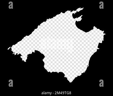 Stencil map of Spain. Simple and minimal transparent map of Spain ...