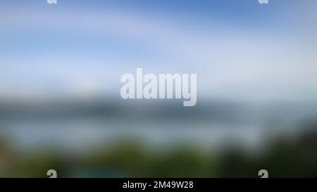 blurred the amazing tondano lake surrounded by beautiful hills Stock ...