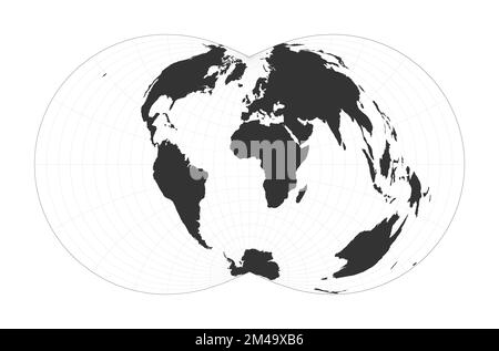 Map of the World. Rectangular (War Office) polyconic projection. Globe ...