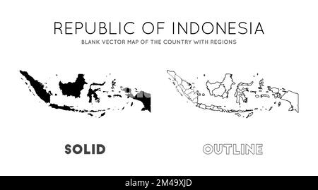 Indonesia map. Borders of Indonesia for your infographic. Vector ...