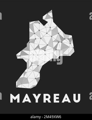 Mayreau icon. Island map on dark background. Stylish Mayreau map with ...