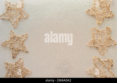 Frame of Big Gold Confetti. Golden New Year Background. Festive ...