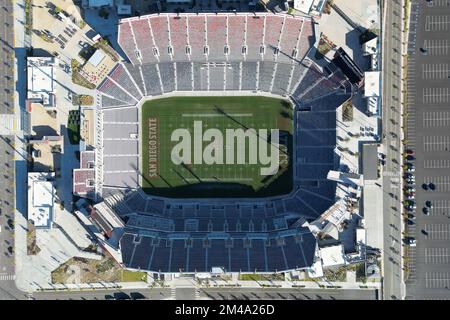A general overall aerial view of Snapdragon Stadium, Monday, Oct. 24 ...