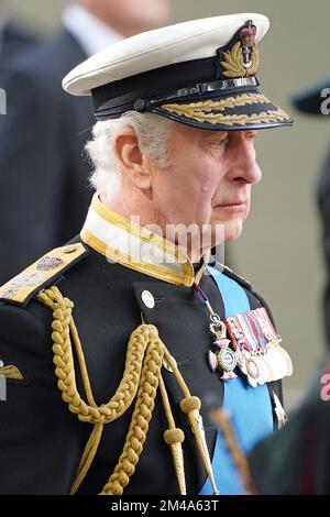 File photo dated 19/09/22 of King Charles III, the Queen Consort, the ...