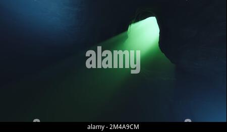 Rugged Landscape Terrain Underwater Dark Scene Stock Photo - Alamy