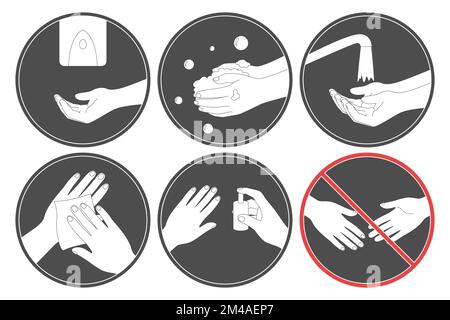 Set of personal hygiene symbols. Vector illustration Stock Vector Image ...