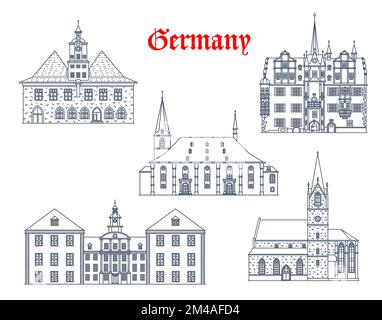 Germany buildings architecture of Jena, Erfurt and Saalfeld city ...