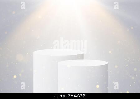 Empty podium Blank product shelf standing backdrop. 3D rendering Stock ...