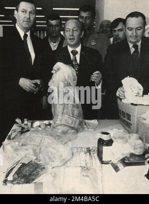 Federal Bureau of Narcotics agents with the drug just seized, New York ...