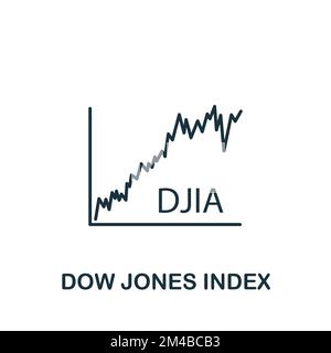 Dow Jones Index icon. Monochrome simple Policy icon for templates, web ...