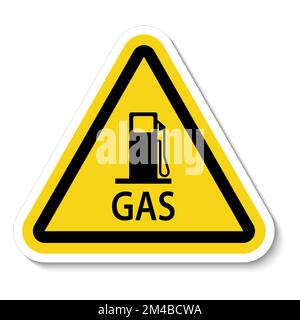 Gas Traffic Sign On White Background Stock Vector Image & Art - Alamy