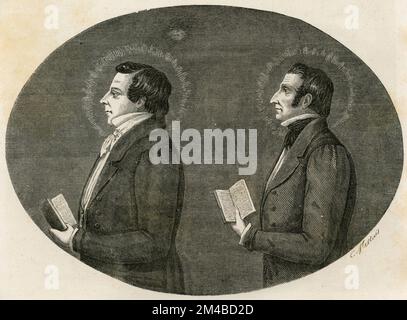 Portrait of American religious leader, prophet and founder of the ...