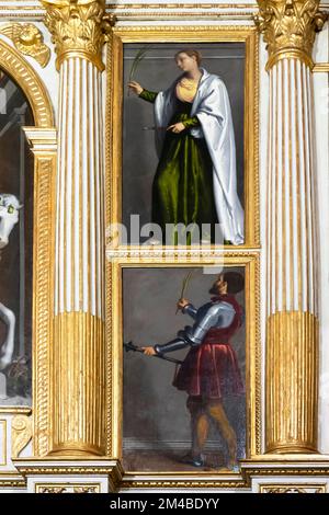 st. george church: polyptych by giovan battista moroni, fiorano al ...